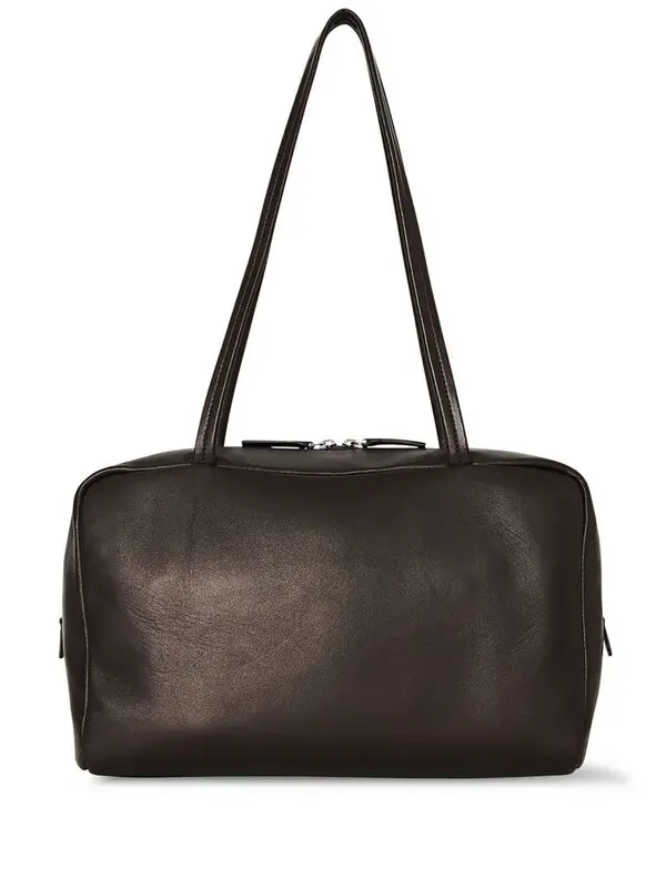 THE ROW Astra Leather Bowling Bag - Brown
