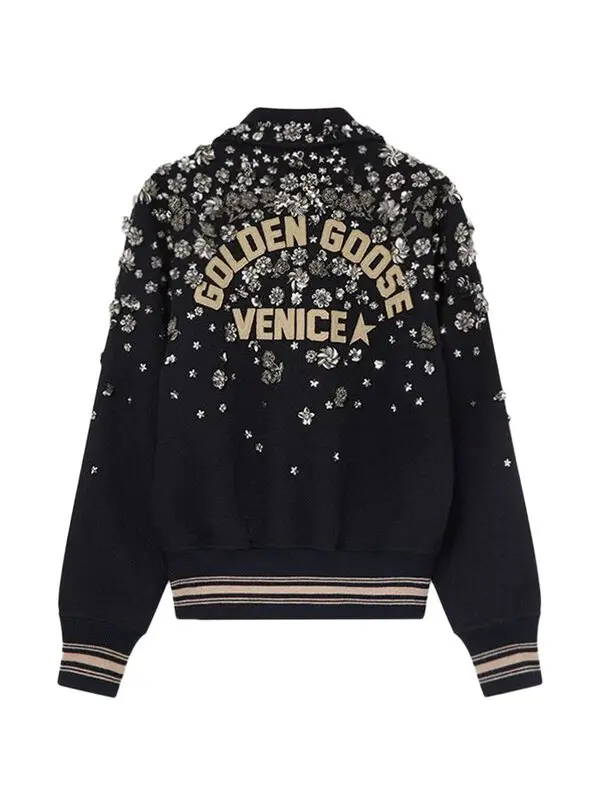 GOLDEN GOOSE Embellished Wool Bomber Jacket