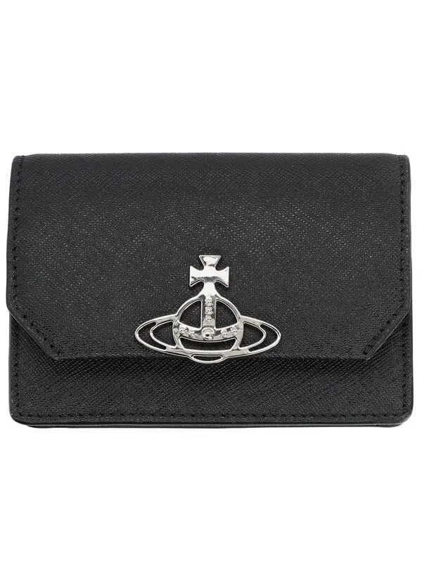VIVIENNE WESTWOOD Portacarte Con Dettaglio Orb - Black