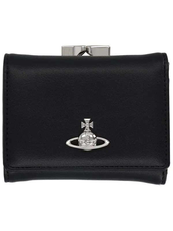 VIVIENNE WESTWOOD Portafoglio "small Frame" Con Dettaglio Orb - Black