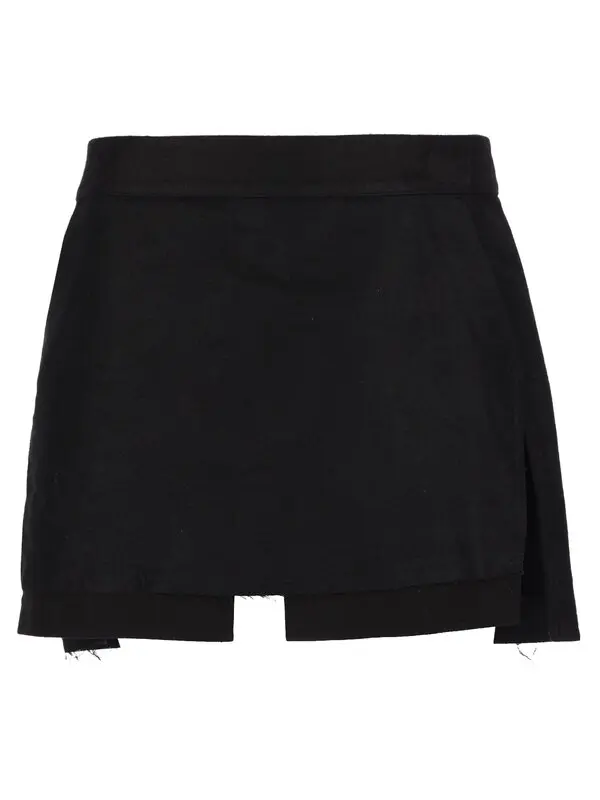 Rick Owens Fog Cutoff Mini Skirt