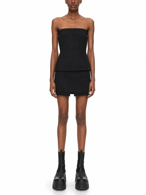 Rick Owens Fog Cutoff Mini Skirt