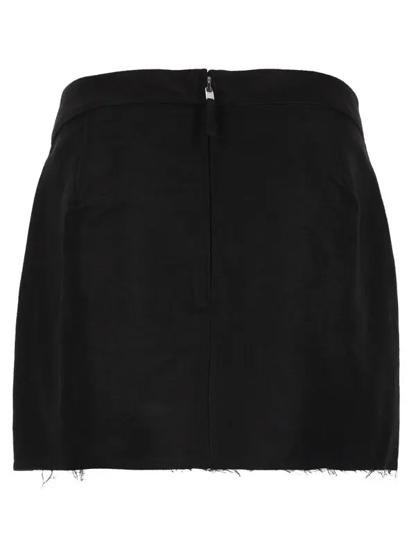 Rick Owens Fog Cutoff Mini Skirt