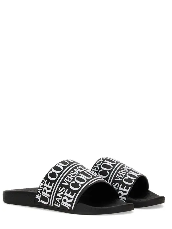 Versace Logo Slide Sandals