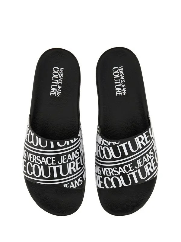Versace Logo Slide Sandals