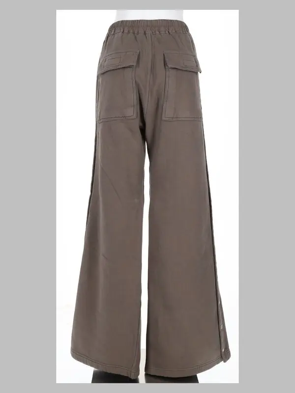 Rick Owens Wide Leg Snap Button Trousers