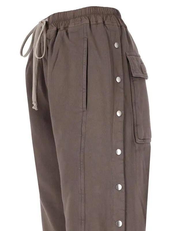 Rick Owens Wide Leg Snap Button Trousers