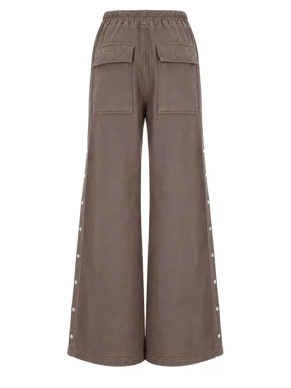 Rick Owens Wide Leg Snap Button Trousers