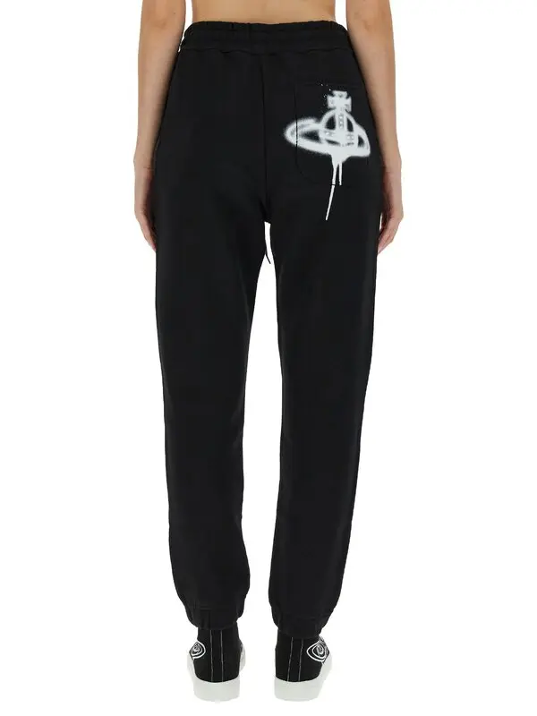 VIVIENNE WESTWOOD Jogging Pants With Spray Print Orb