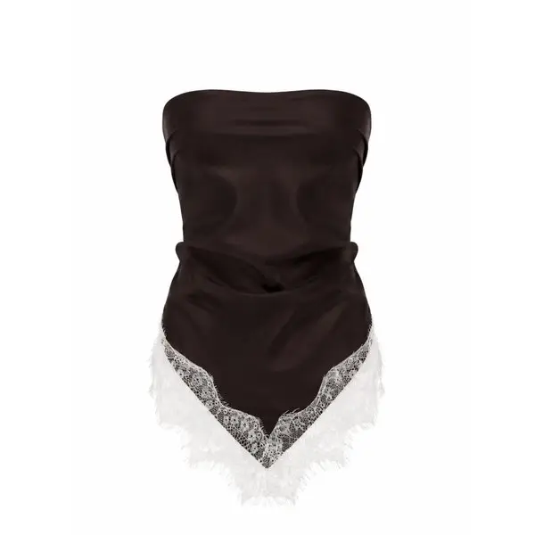 EFFEI Lace Top Cafe - Brown