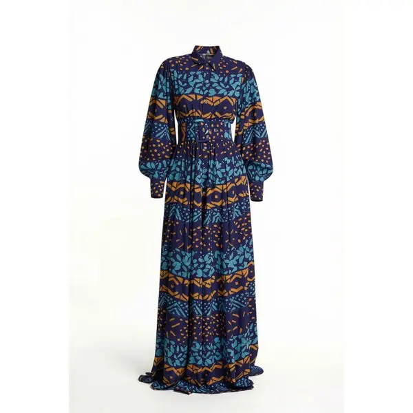 OFUURE Anu Maxi Shirt Dress - Blue