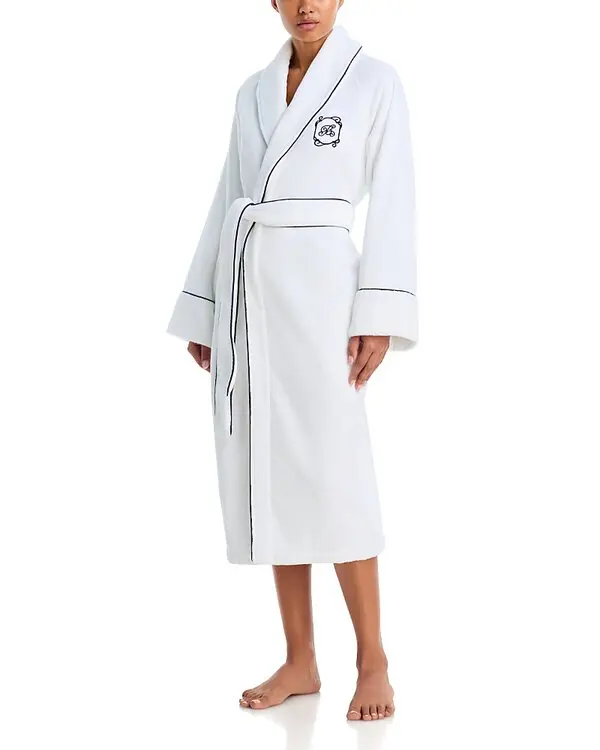 Frette Hotel Bloomingdale's Continental Velour Robe Exclusive - White-blue