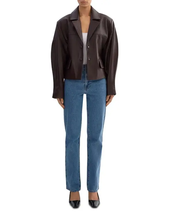 LAMARQUE Leather Belted Jacket