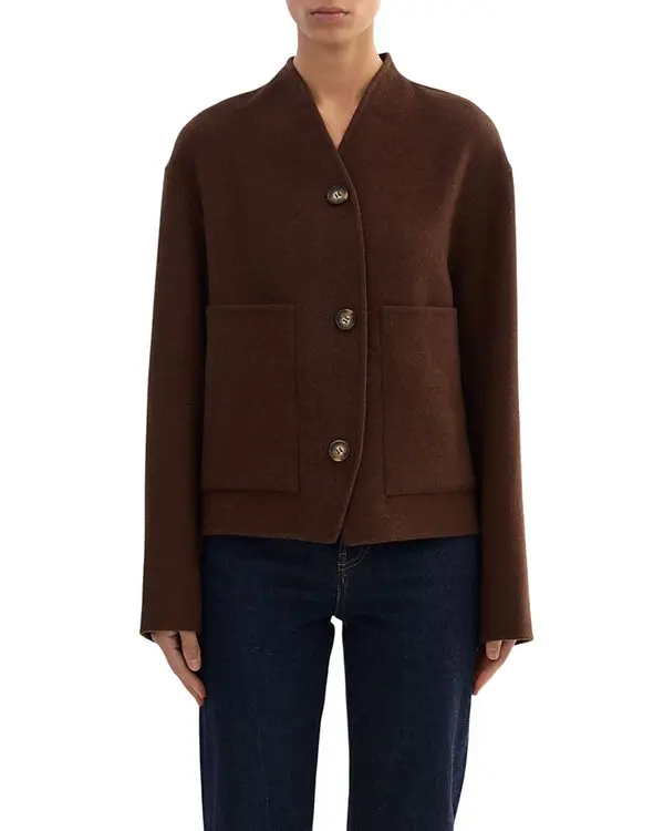 LAMARQUE Hania Stand Collar Reversible Jacket
