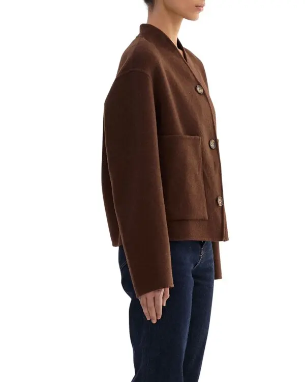 LAMARQUE Hania Stand Collar Reversible Jacket