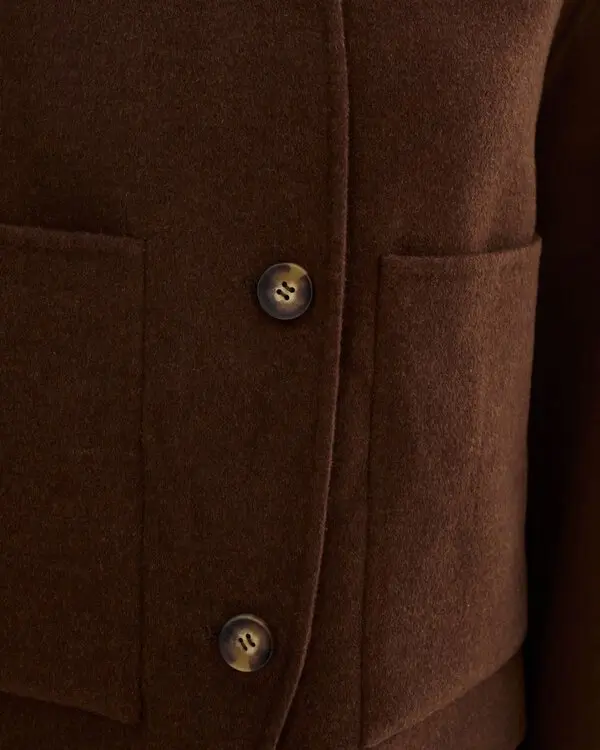 LAMARQUE Hania Stand Collar Reversible Jacket