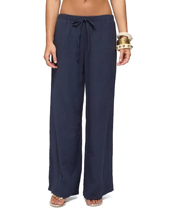 EDIKTED Viktoria Wide Leg Gauze Pants