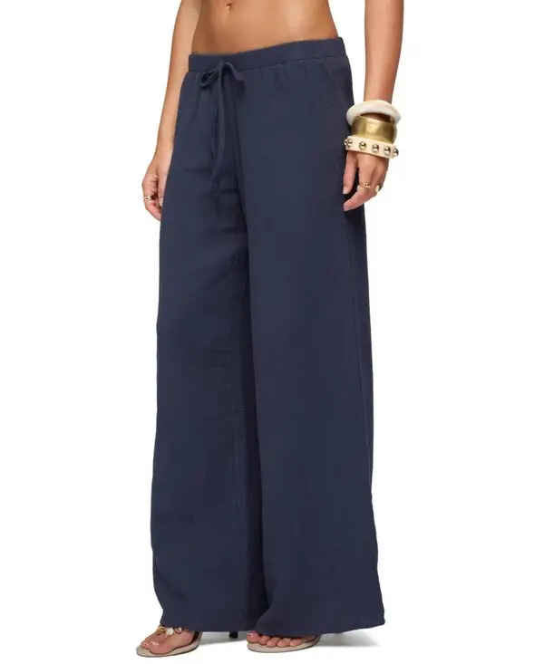 EDIKTED Viktoria Wide Leg Gauze Pants