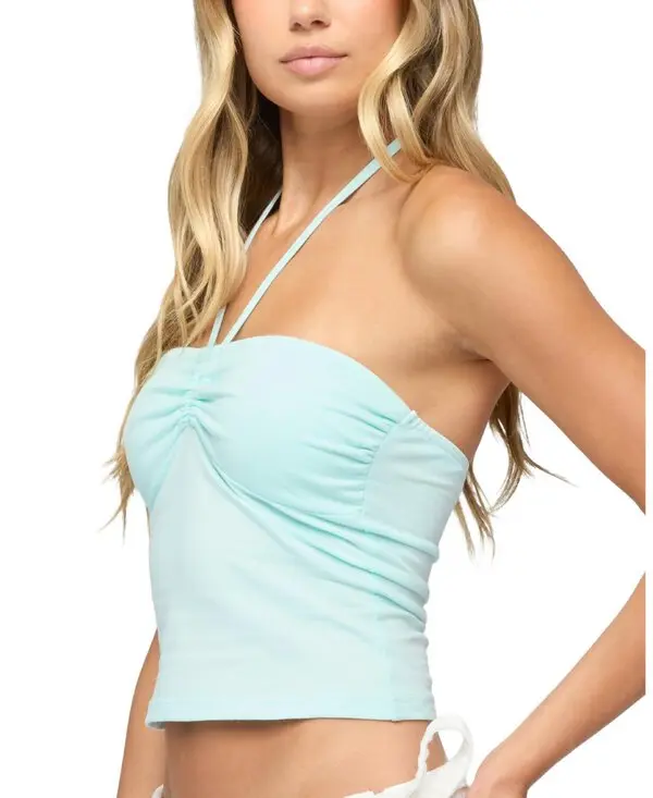 EDIKTED Yolandi Ruched Halter Top