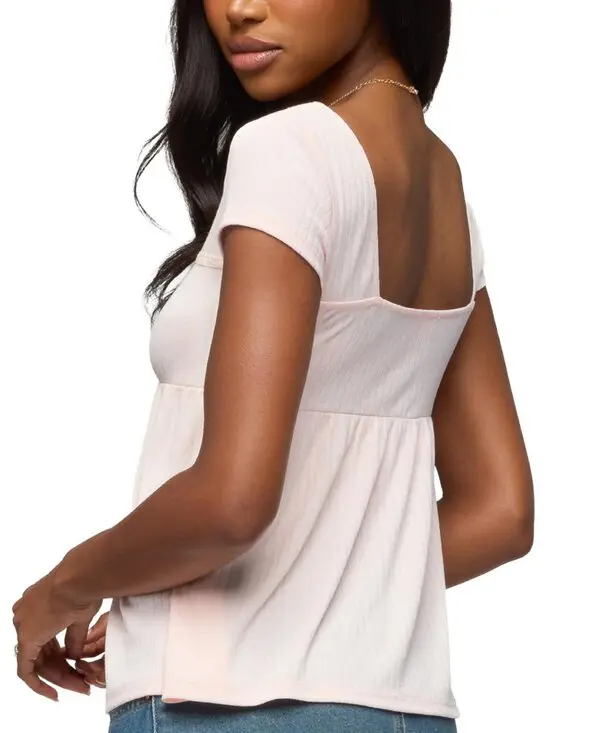 EDIKTED Bette Pointelle Babydoll Top