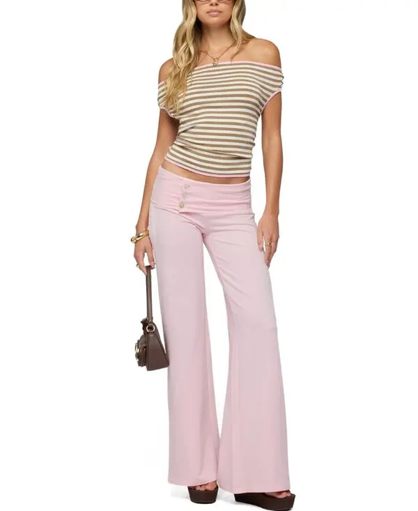 EDIKTED Poppy Foldover Wide Leg Pants