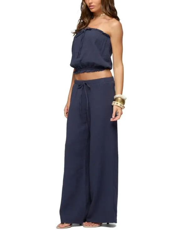 EDIKTED Viktoria Strapless Gauze Bubble Top