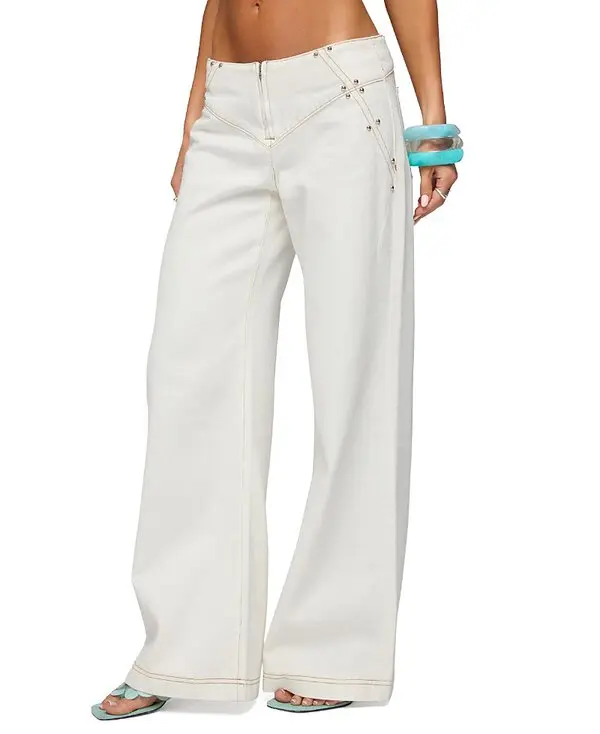 EDIKTED Kianni Low Rise Wide Leg Jeans