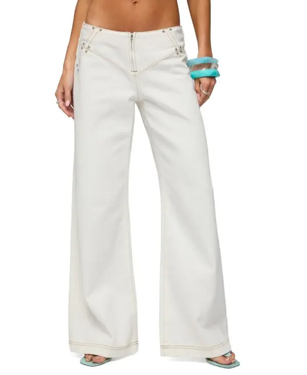 EDIKTED Kianni Low Rise Wide Leg Jeans