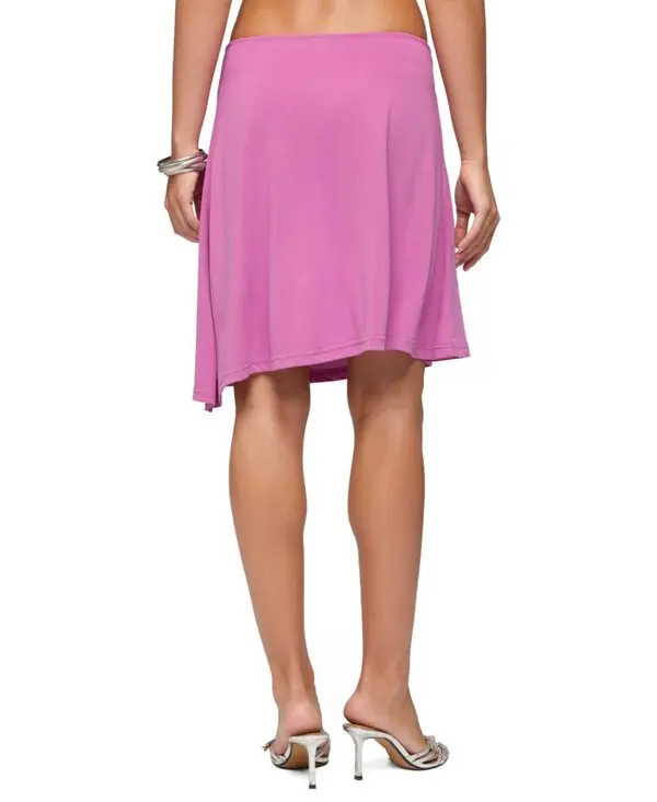 EDIKTED Fiori Buckle Asymmetric Midi Skirt