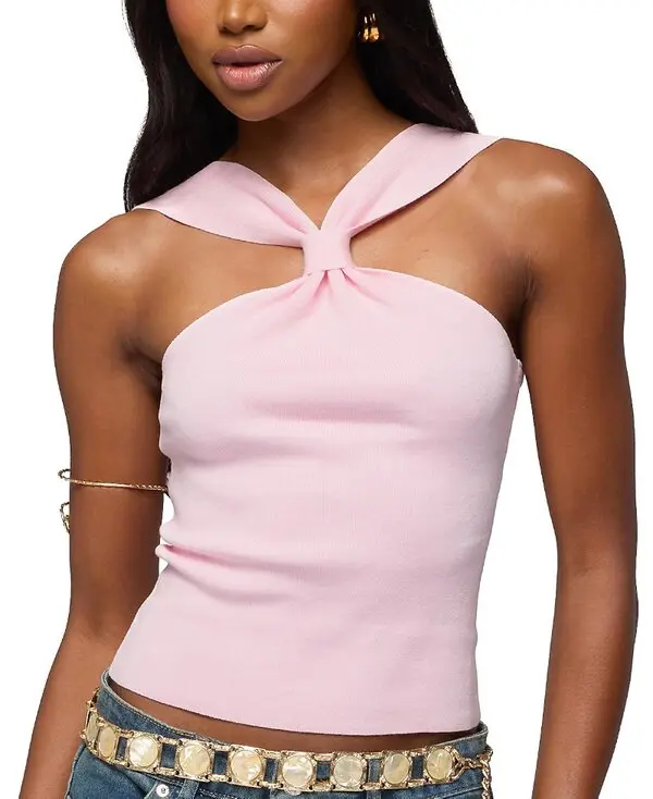 EDIKTED Kerren Knotted Knit Top - Light-pink