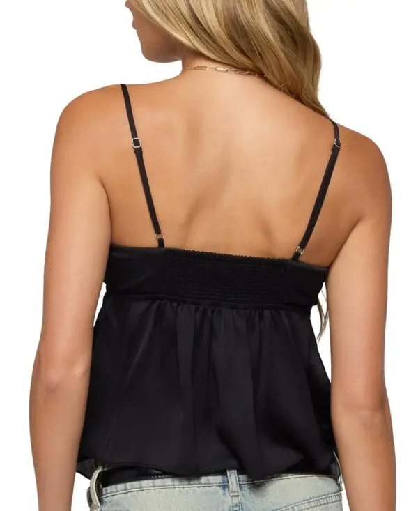EDIKTED Liby Spilt Front Babydoll Top