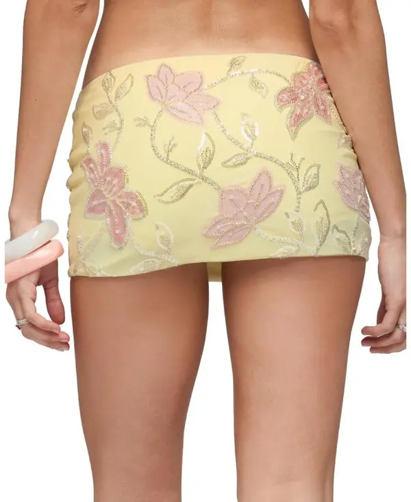 EDIKTED Beaded Floral Mini Skort