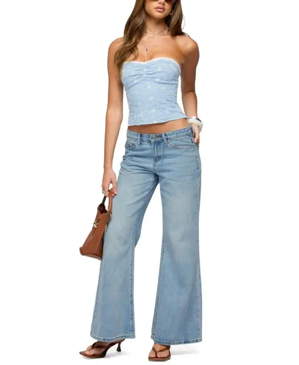 EDIKTED Zeffey Strapless Eyelet Corset