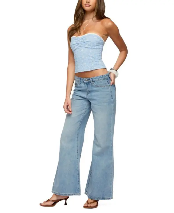 EDIKTED Zeffey Strapless Eyelet Corset