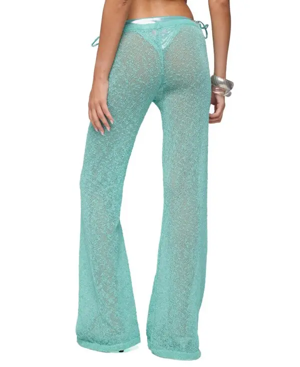 EDIKTED Bena Textured Knit Flared Pants