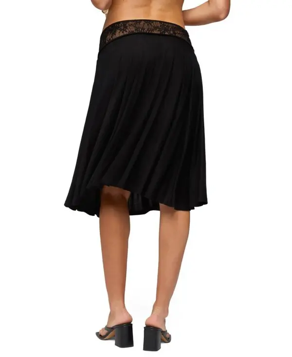 EDIKTED Crochet Waist Midi Skirt