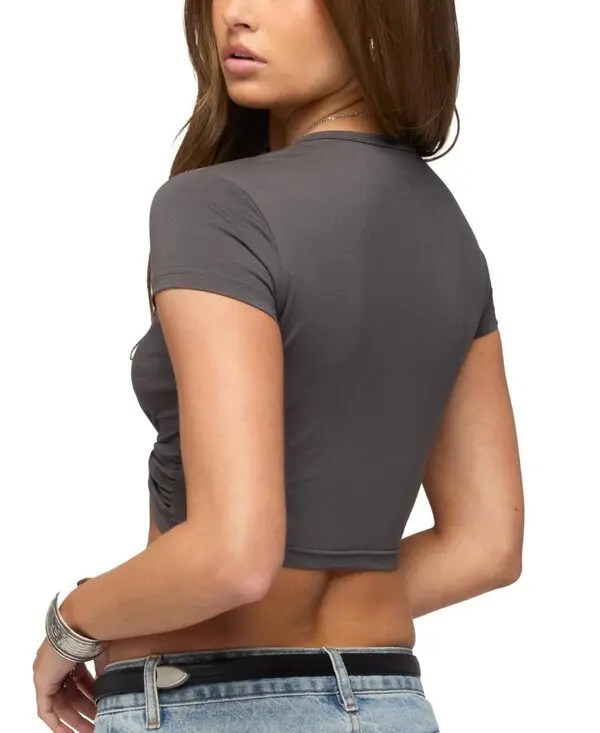 EDIKTED Sephey Twisted Cropped T-shirt