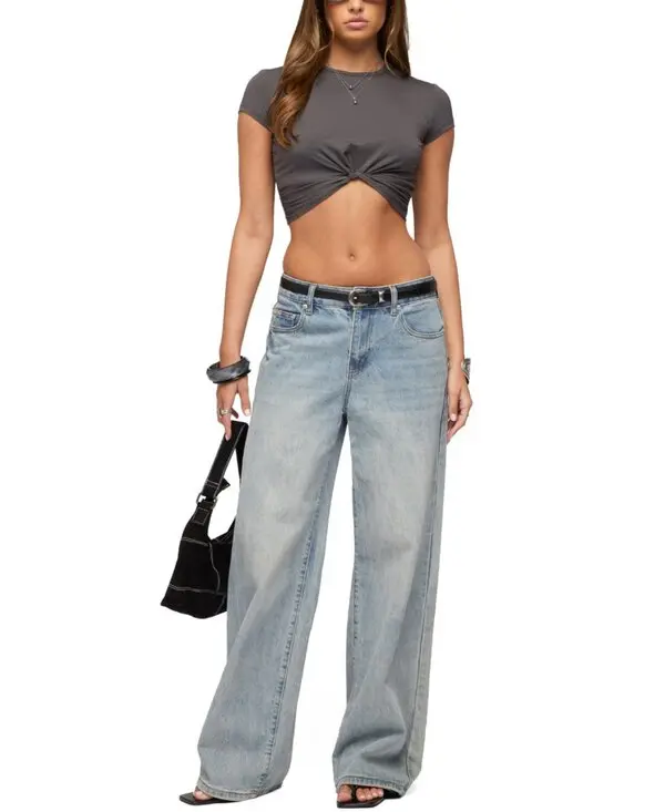 EDIKTED Sephey Twisted Cropped T-shirt