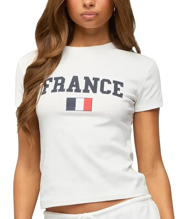 EDIKTED Crewneck France Graphic T-shirt