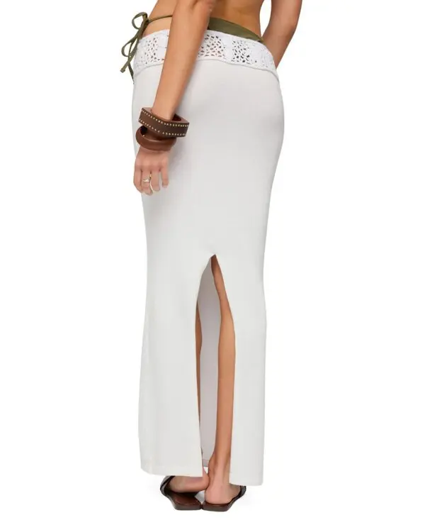 EDIKTED Maven Crochet Waist Knit Maxi Skirt