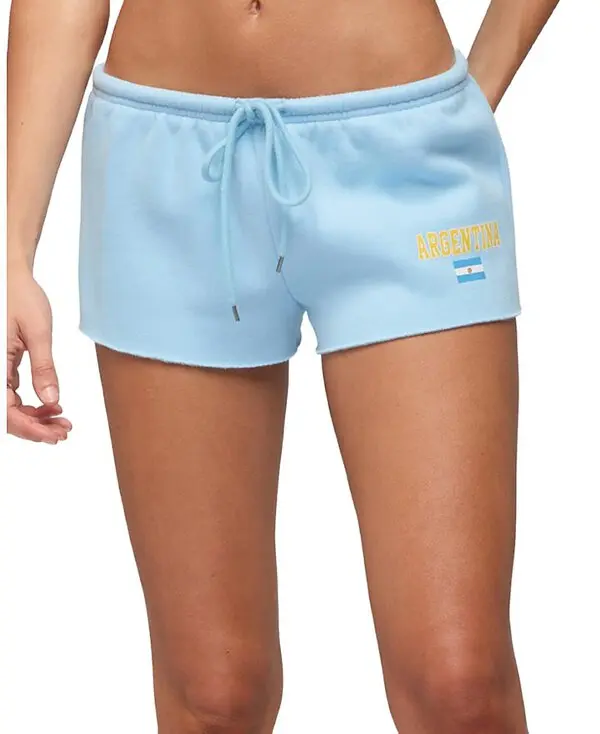 EDIKTED Argentina Low Rise Drawstring Shorts - Light-blue