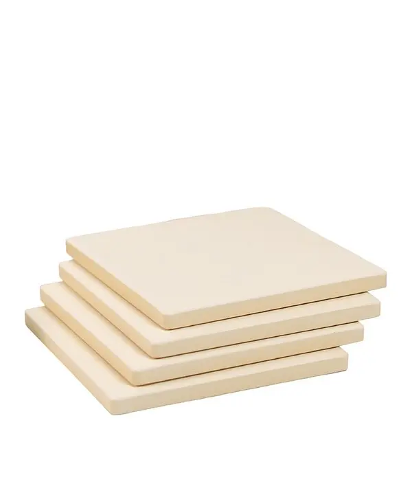 OLD STONE Cordierite Square Pizza Stone 4 Piece Set