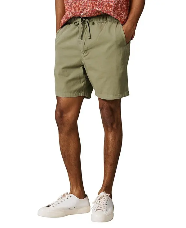 Aubin Allanby Cotton Drawstring Rugby Short - Khaki