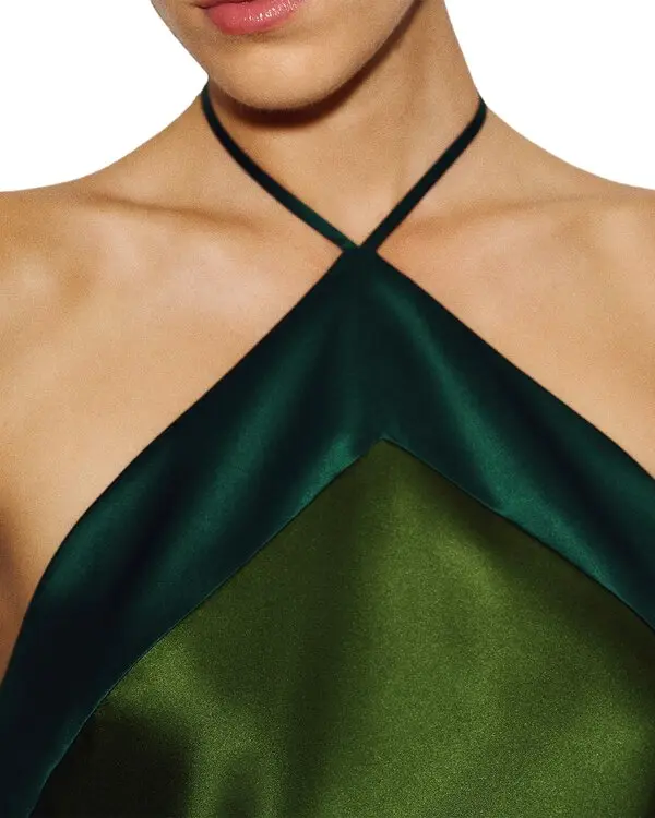 REFORMATION Jillian Silk Halter Top