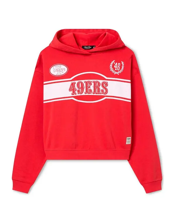 Junk Food Clothing San Francisco 49ers Oversized Crop Hoodie - Licorice