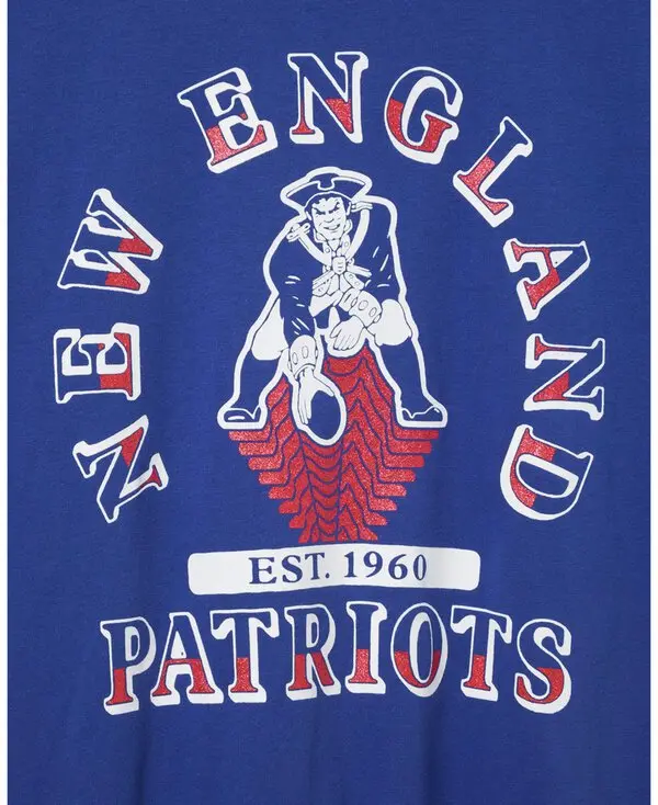 Junk Food Clothing New England Patriots Glitter Boxy Ringer
