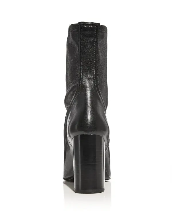 STUART WEITZMAN Mulberry Stretch Leather Ankle Boots
