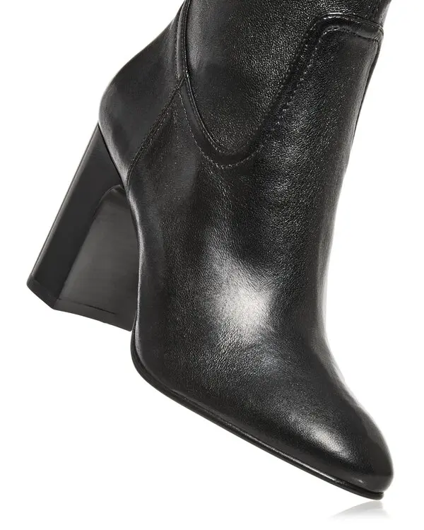 STUART WEITZMAN Mulberry Stretch Leather Ankle Boots