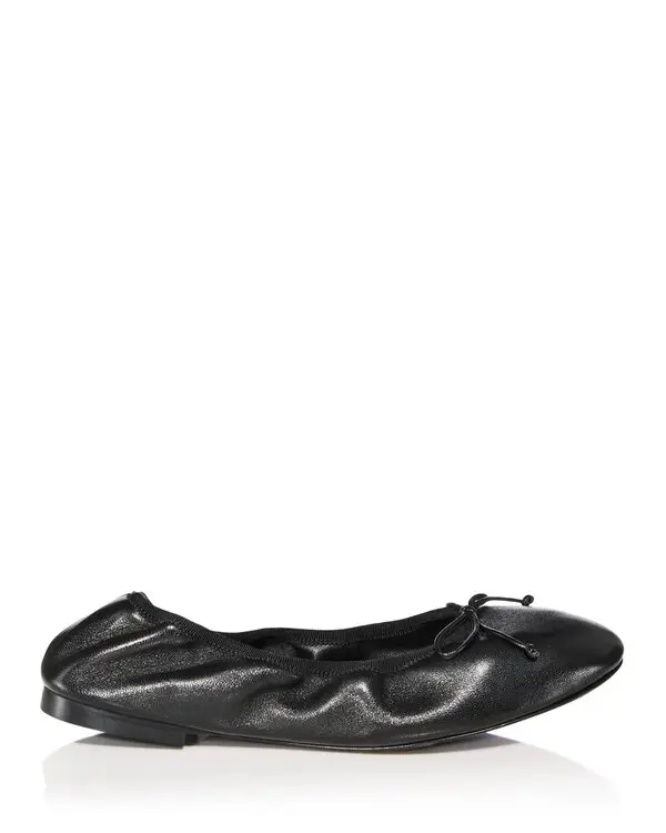 STUART WEITZMAN Nia Leather Ballet Flats - Black