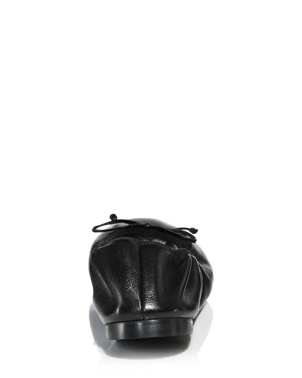 STUART WEITZMAN Nia Leather Ballet Flats - Black